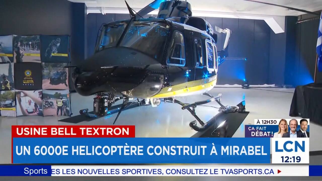 Un nouvel hélicoptère fait à Mirabel pour la Sûreté du Québec par Bell ...