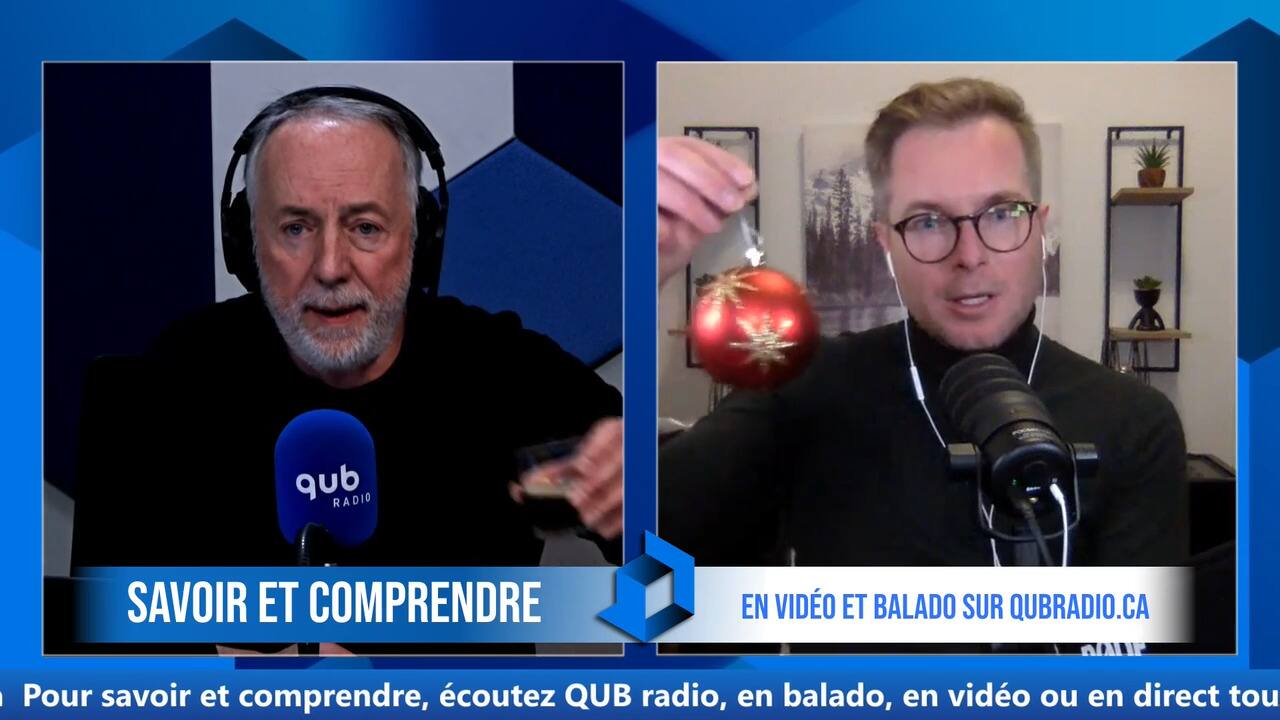 Alexandre Dubé micro agresse Dutrizac avec une boule de Noël! | QUB ...